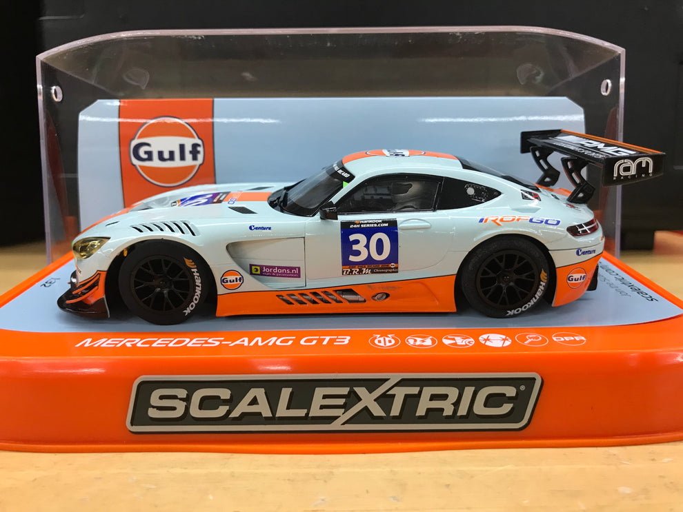 Scalextric Mercedes AMG GT3 Gulf 【USED】 – SLOTCARPARK